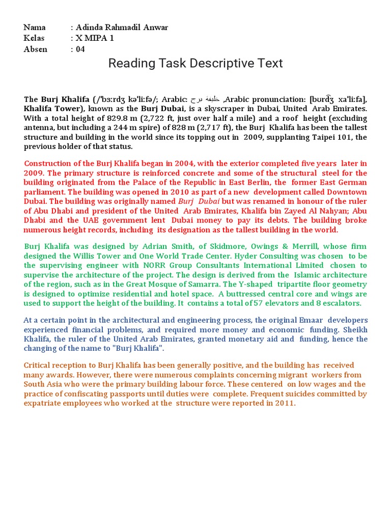 Task Descriptive Text Adinda04mipa1 | PDF