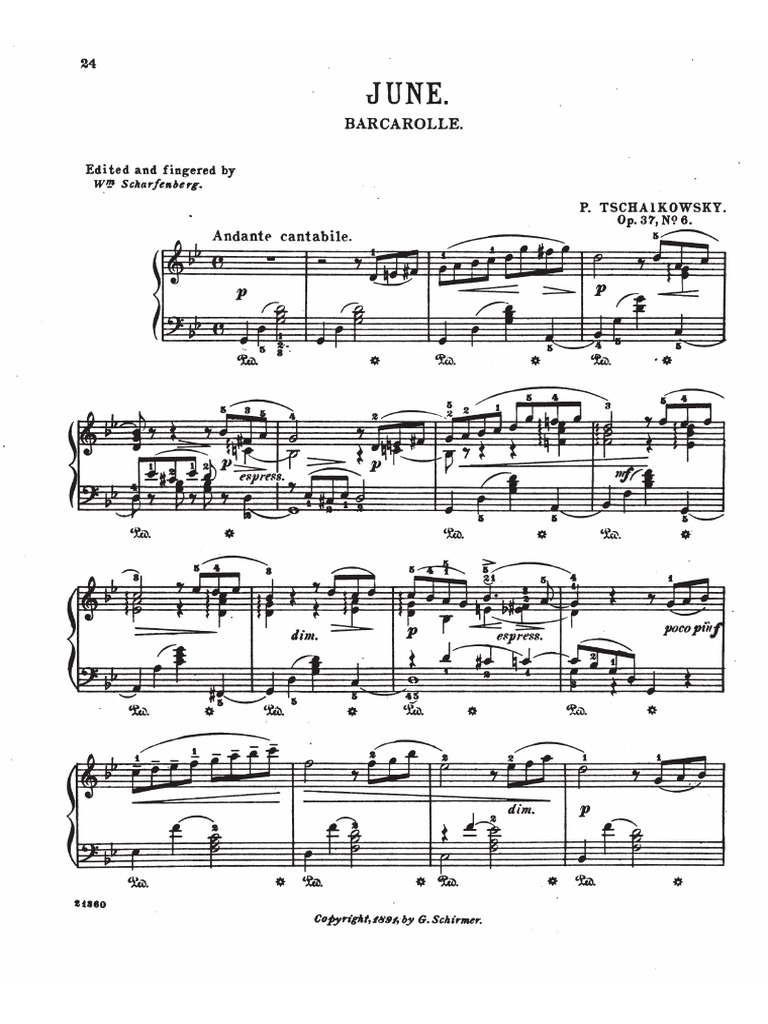 Tchaikovsky - The Seasons - June | PDF