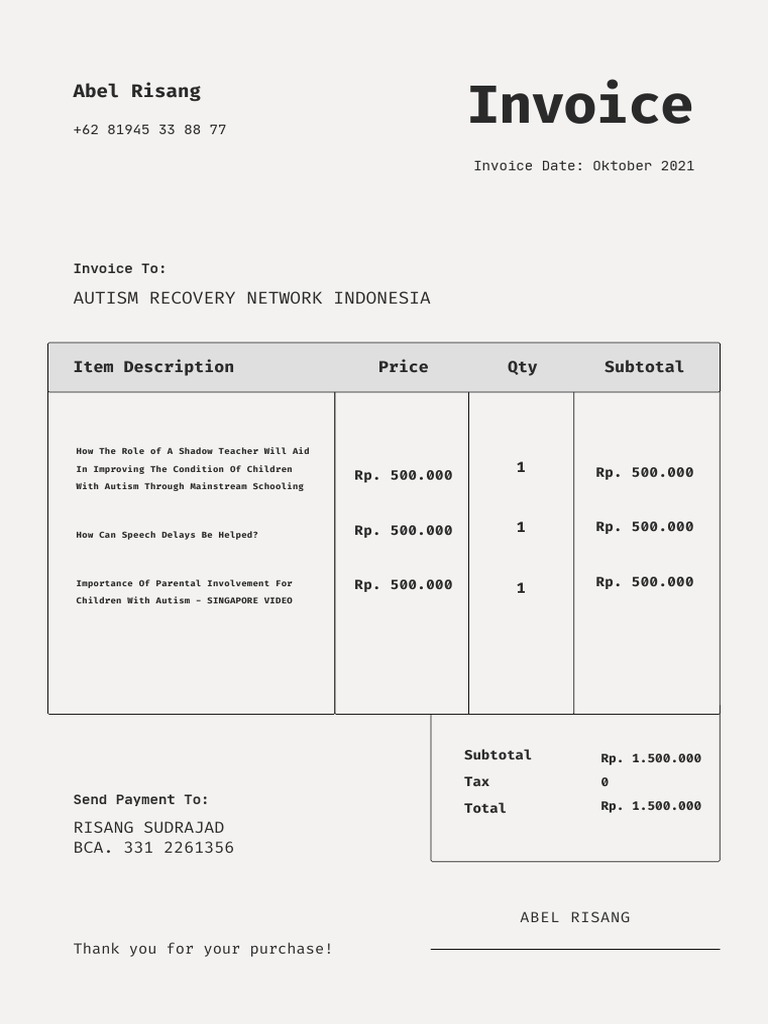 Contoh Invoice | PDF
