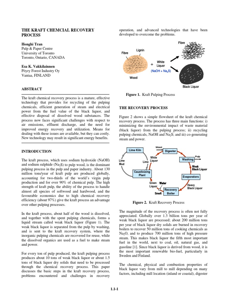 Kraft Chemical Recovery Process Overview | PDF