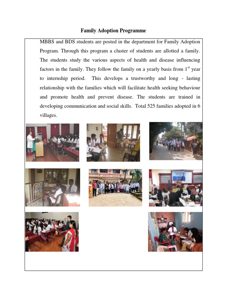 Family Adoption Programme | PDF