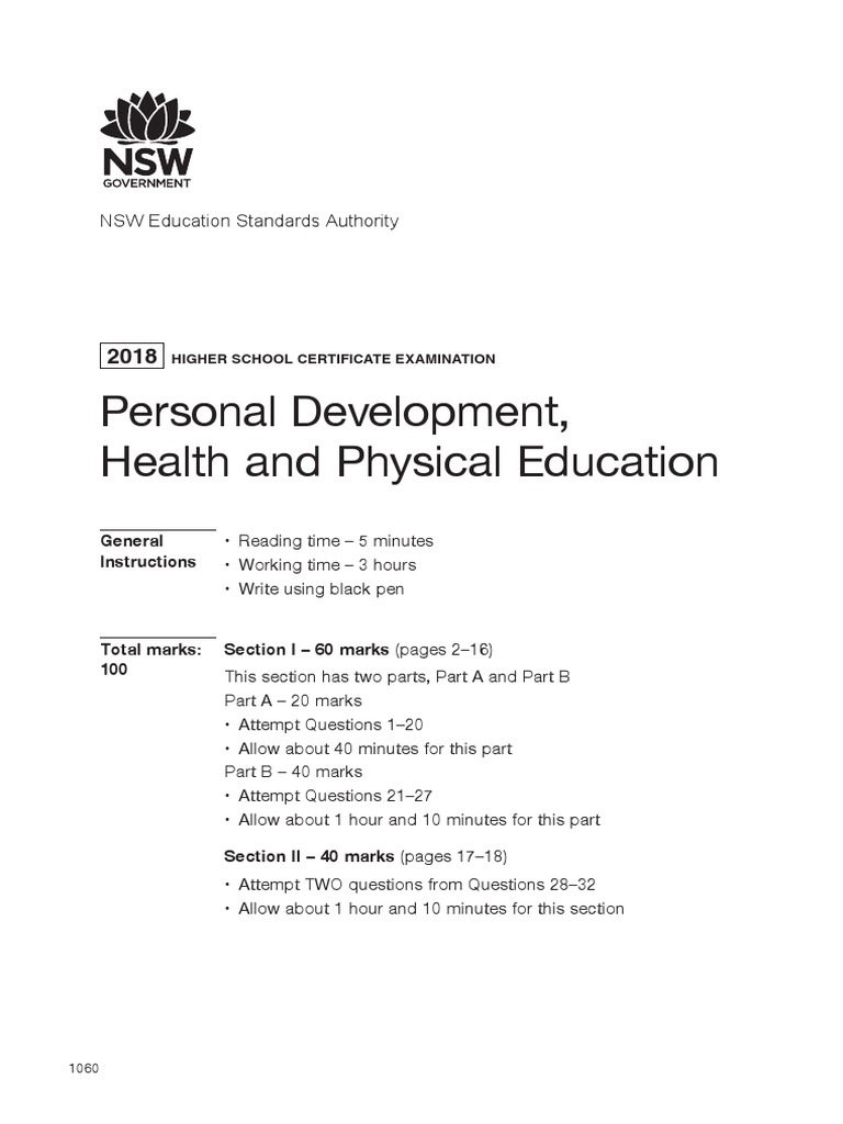Personal Development, Health and Physical Education: NSW Education ...