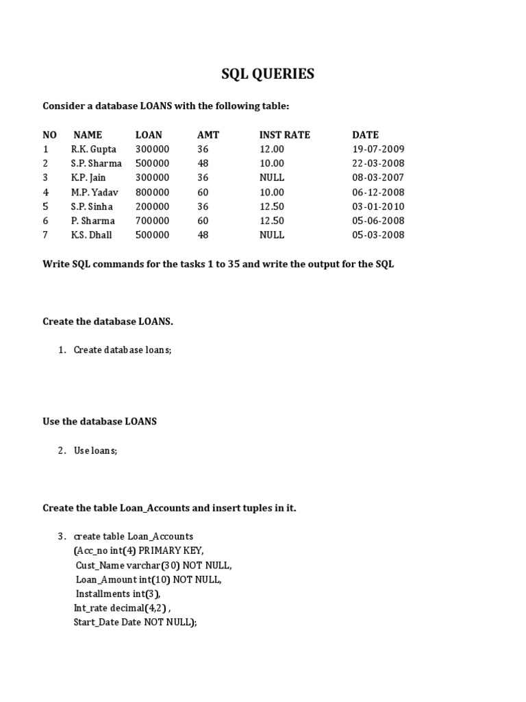 Sql Queries Pdf Sql Computing 