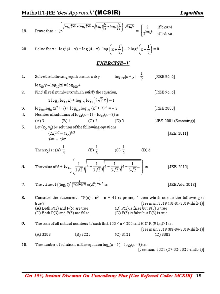 Pyq Class 11 Pdf Trigonometric Functions Quadratic Equation