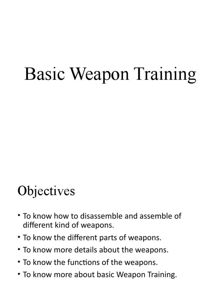 Basic Weapon TR WPS Office | PDF | Rifle | Trigger (Firearms)