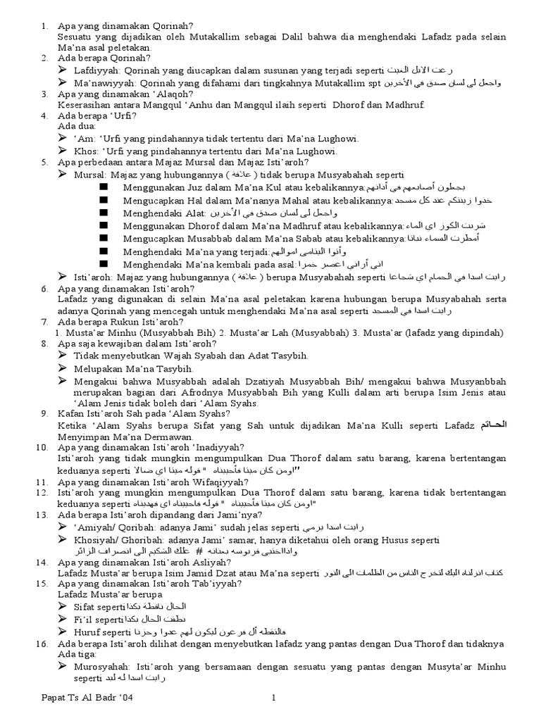 Balaghoh Fadil | PDF