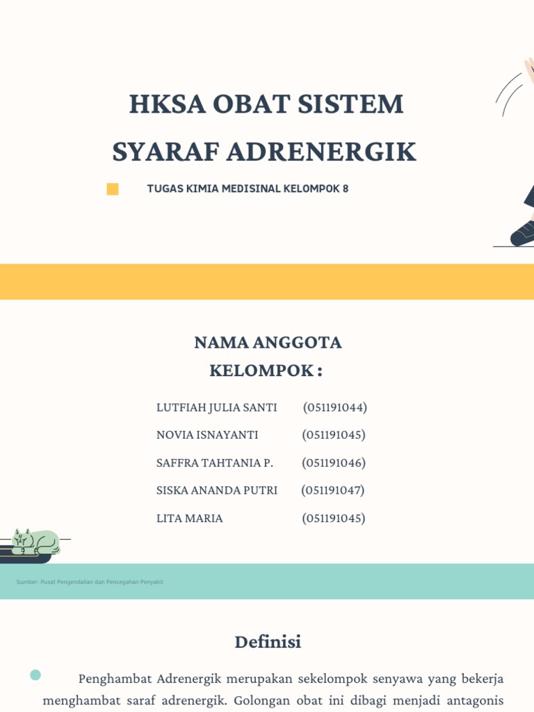 Kelompok 8 - Kimed - Hksa Obat Sistem Syaraf Adrenergik | PDF | Pengembangan Diri