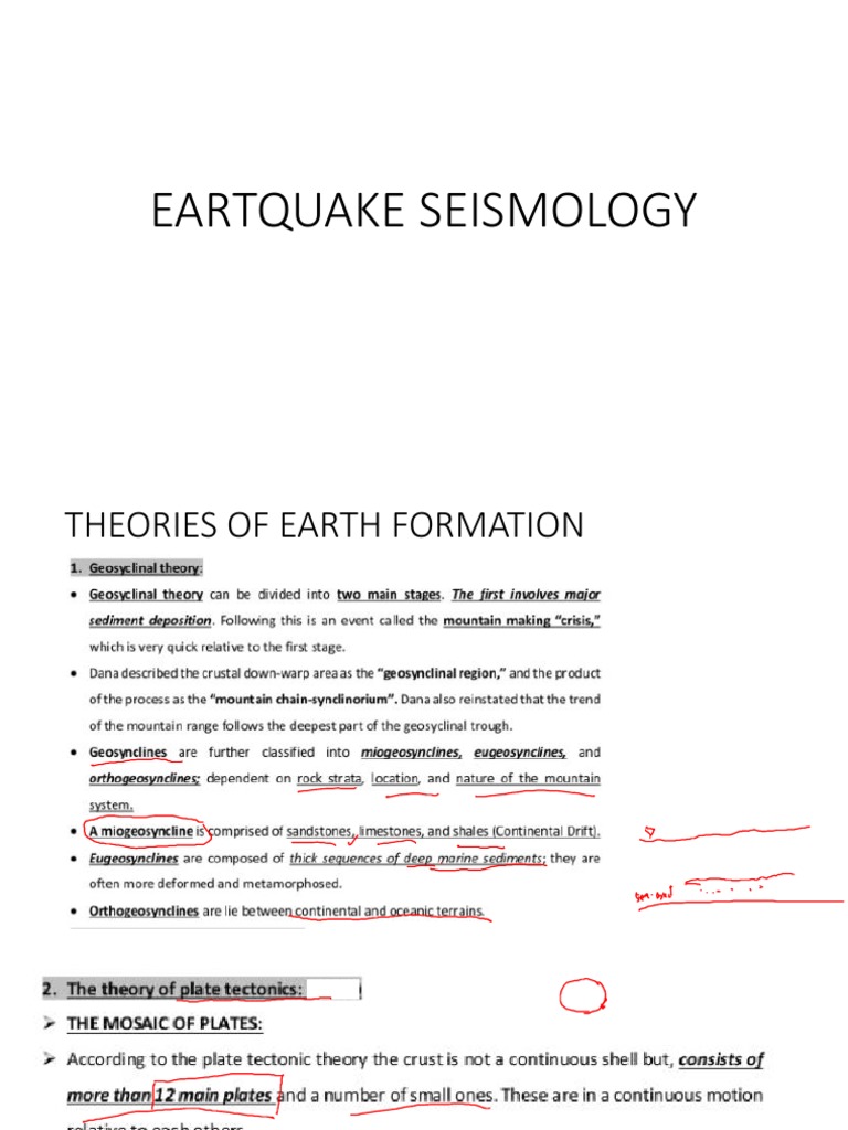 Earthquake Seismology Overview | PDF | Earthquakes | Seismology