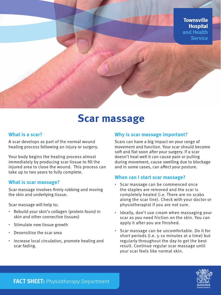 Physiotherapy - Scar Massage | PDF | Scar | Massage