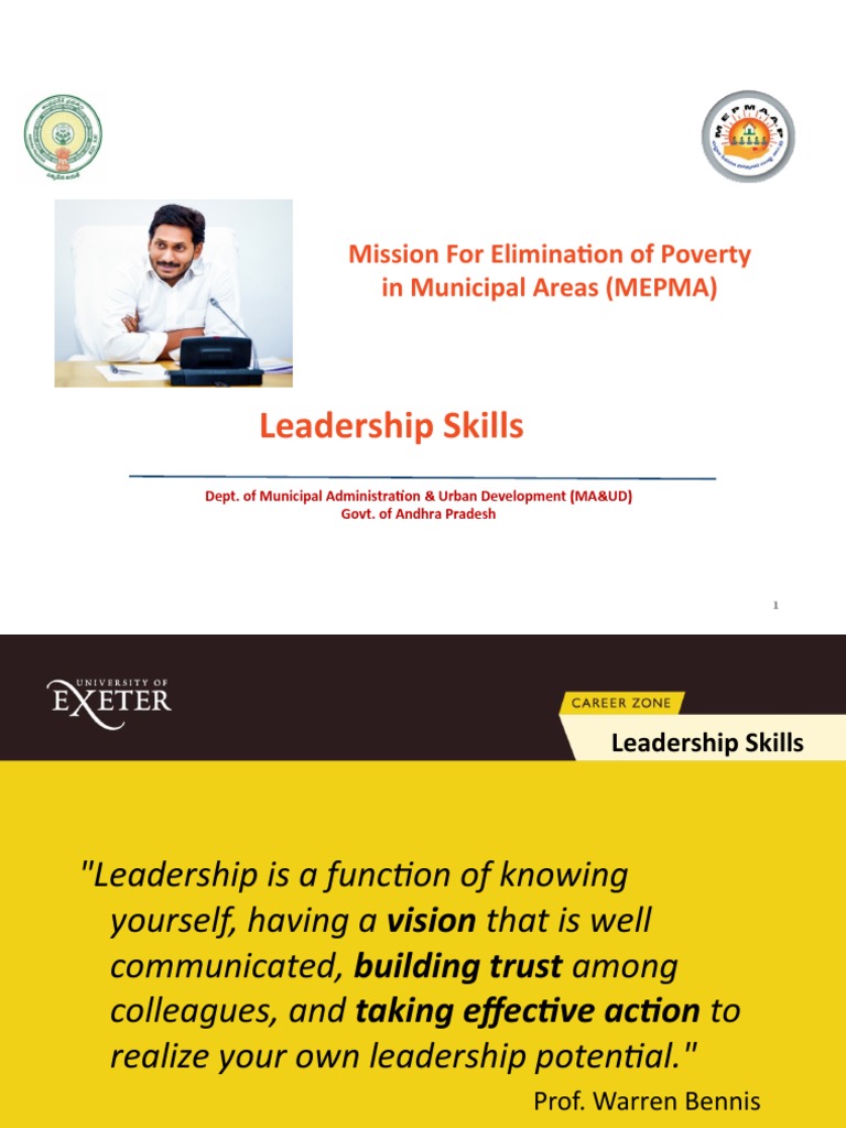 Leadership Skills: Mission For Elimination of Poverty in Municipal ...