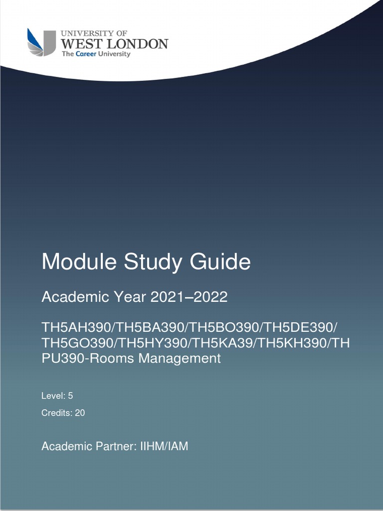Module Study Guide: Academic Year 2021 - 2022 | PDF | Theory | Academic ...