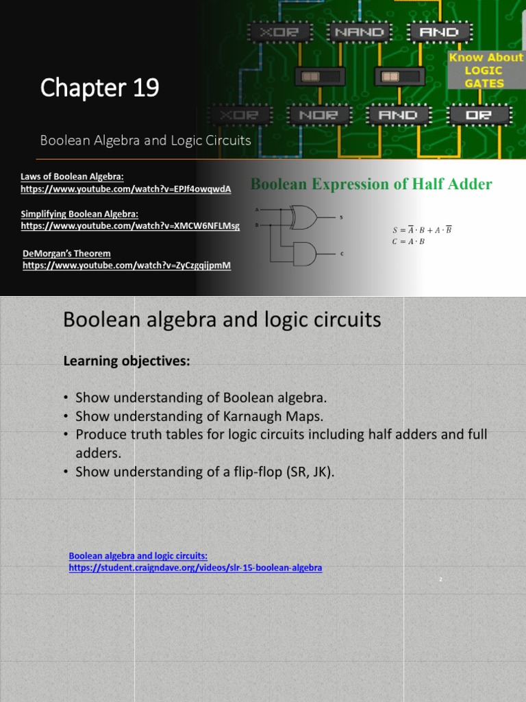 P3 - 19 - Boolean Algebra and Logic Circuits | PDF | Computing ...