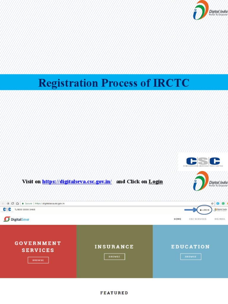 Irctc Registration Process | PDF