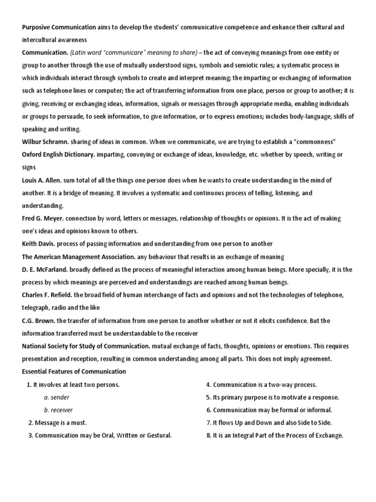 Purposive Communication Reviewer | PDF | Communication | Rhetoric