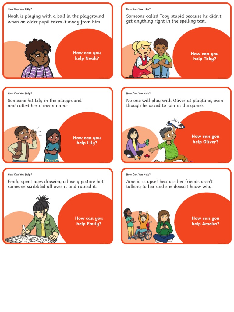 T T 4096 How Can You Help Friendship Scenario Cards Ver 5 | PDF