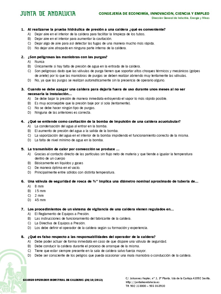 Operador de Calderas 2013 II Web | PDF | Bomba | Calor