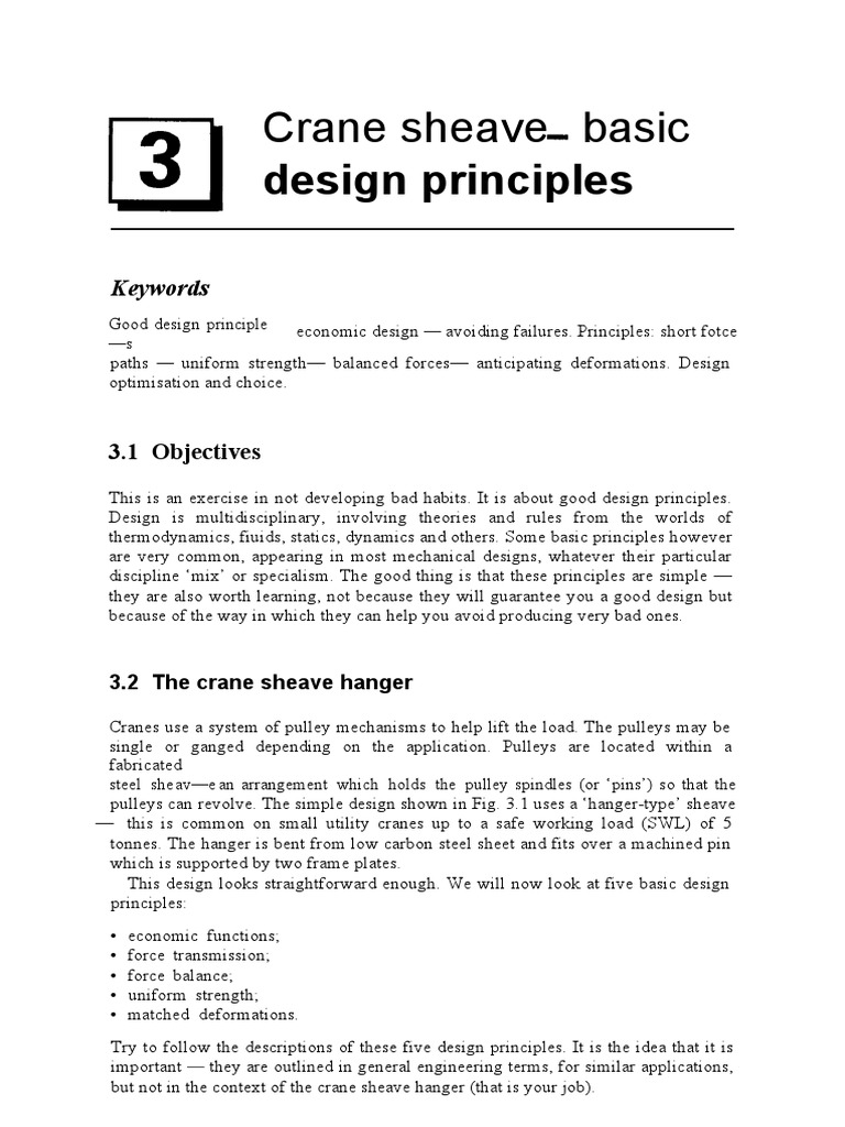 Design Principles: Crane Sheave Basic | PDF | Strength Of Materials ...