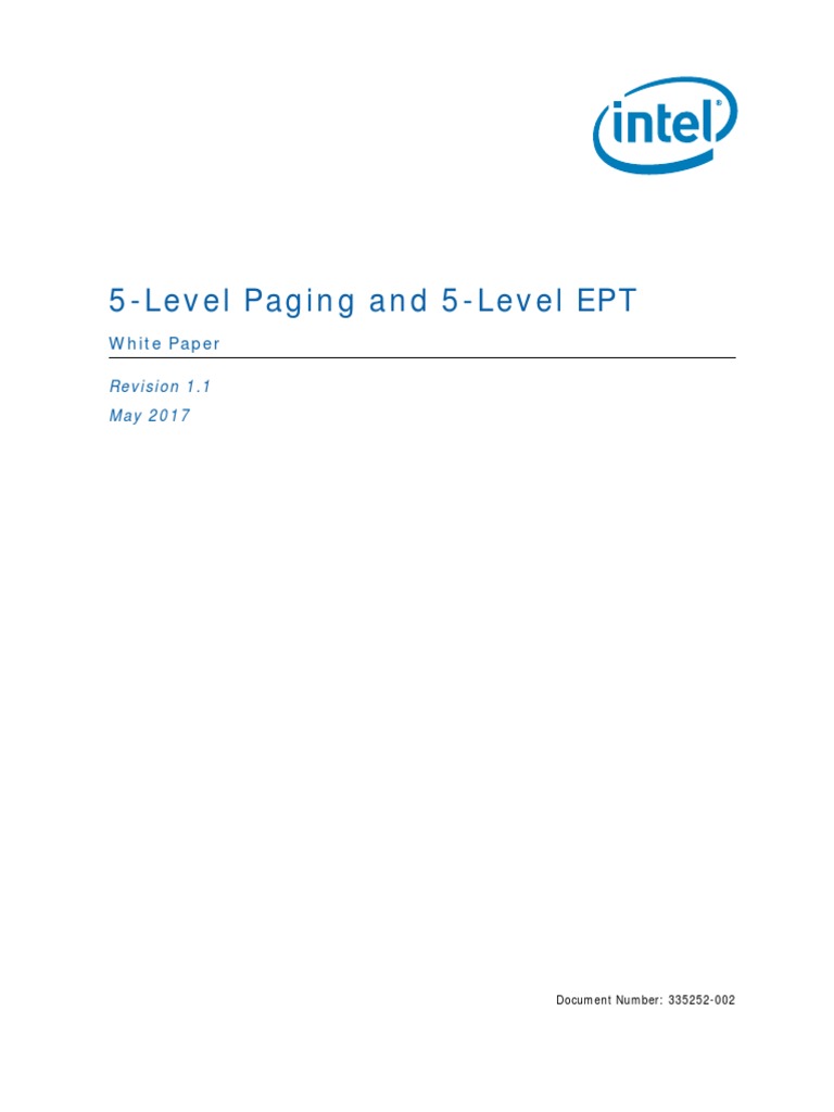5-Level Paging and 5-Level EPT - Intel - Revision 1.1 (May, 2017) | PDF | 64 Bit Computing ...