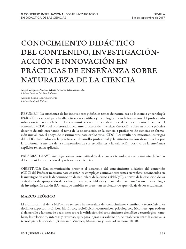 Conocimiento Didactico Del Contenido | PDF | Maestros | Conocimiento