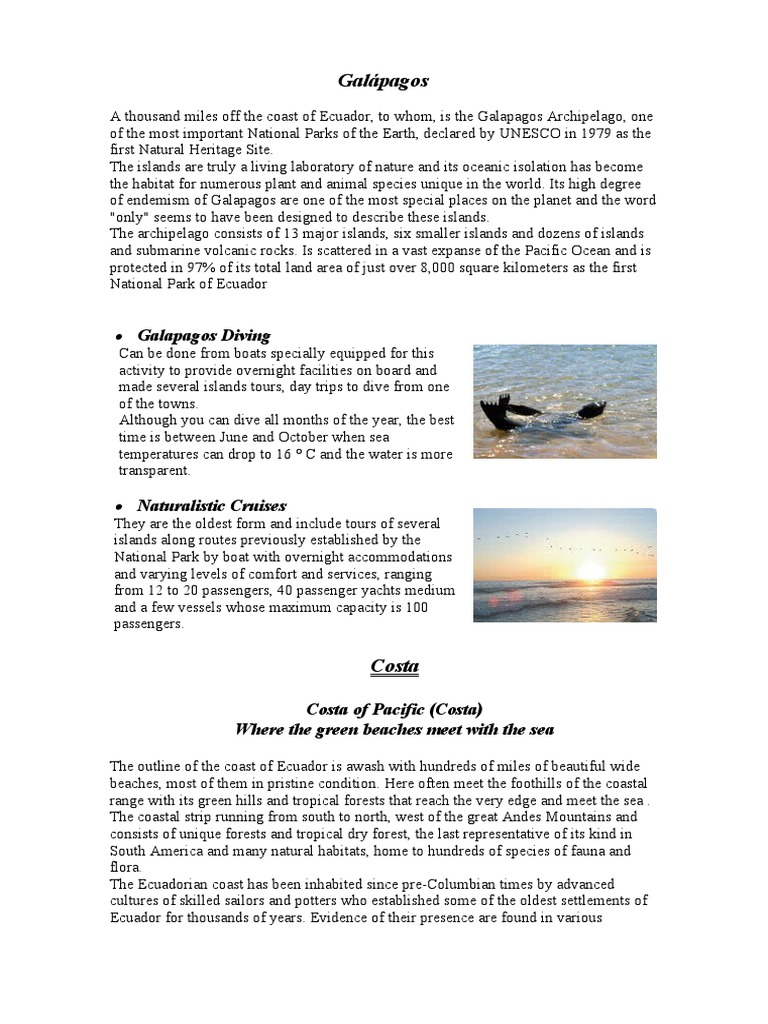 Galápagos: Galapagos Diving | PDF | Galápagos Islands | Ecuador
