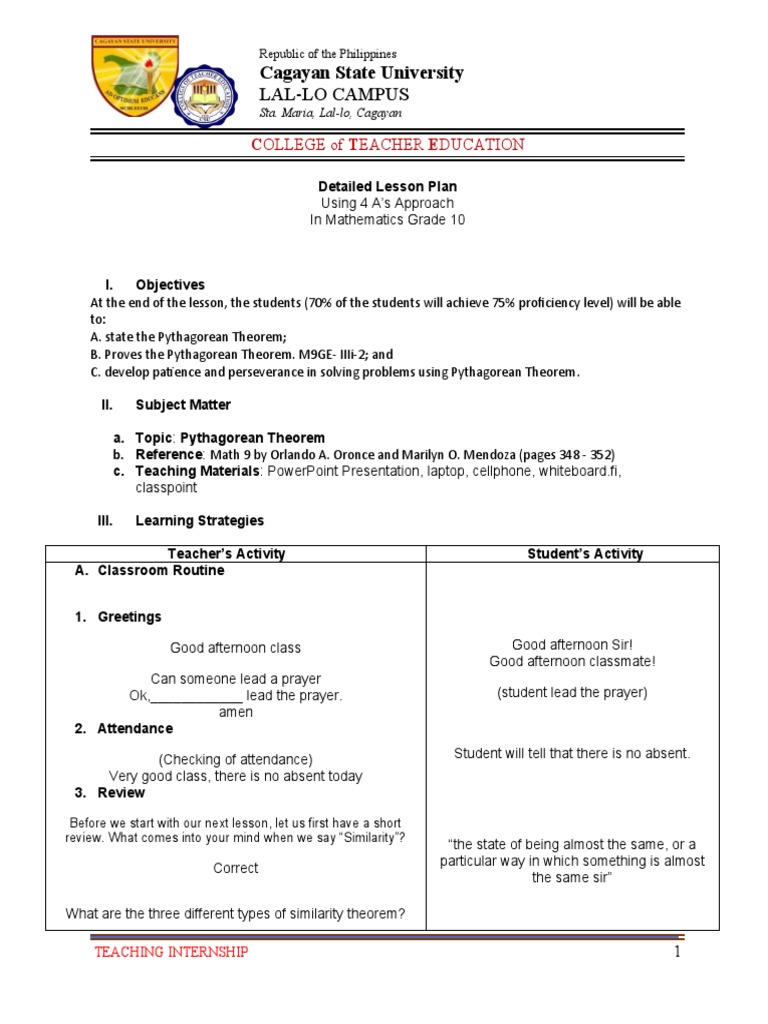 Detailed-Lesson-Plan 13 | PDF | Mathematics | Elementary Geometry