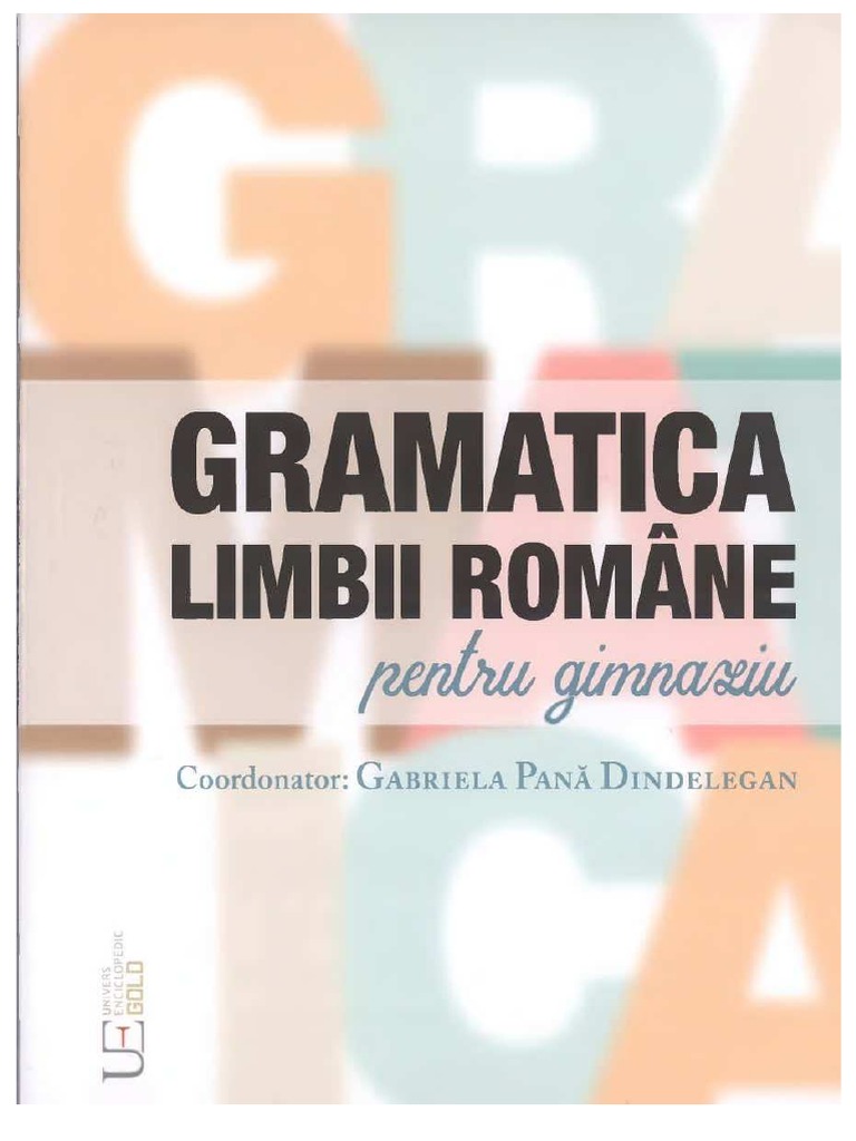PDF Gramatica Limbii Romane Pentru Gimnaziu PDF Compress | PDF