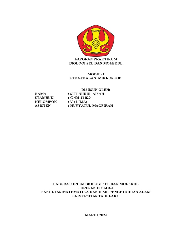 Laporan - Modul1 Bio Sel Dan Molekul - Siti Nurul Aisah - g40121029.2 | PDF
