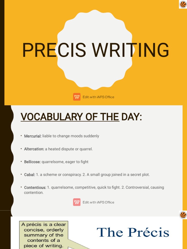 Unit 3 Precis Writing | PDF | Knowledge