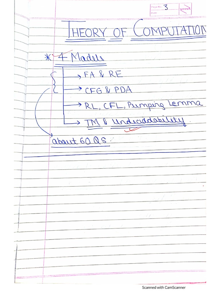 TOC Short Notes | PDF
