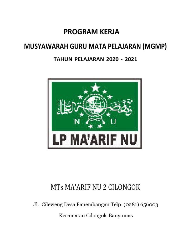Program Kerja MGMP 2020 | PDF