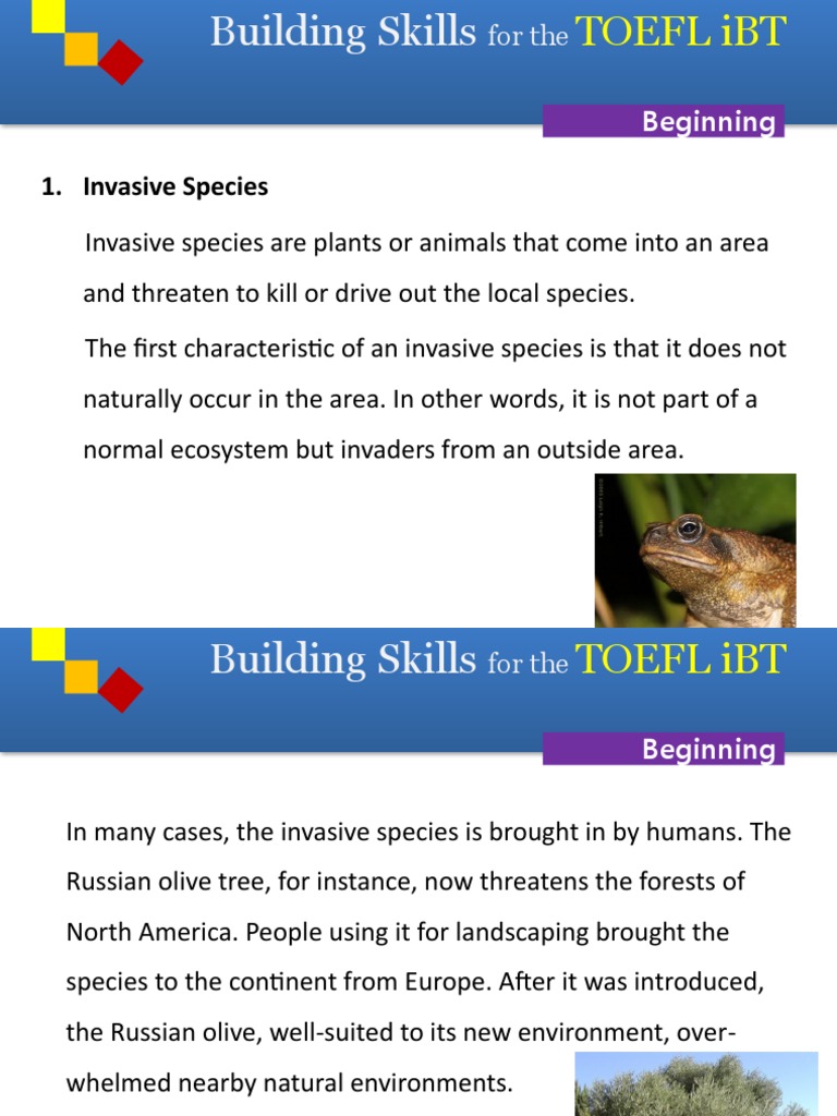 Building Skills For The TOEFL iBT (Reading) - ch1-1 - 4 | PDF ...