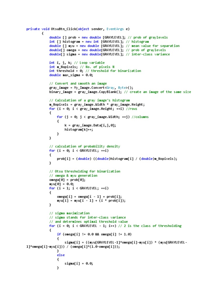 Global Binarization - Otsu 79 | PDF | Histogram | Applied Mathematics