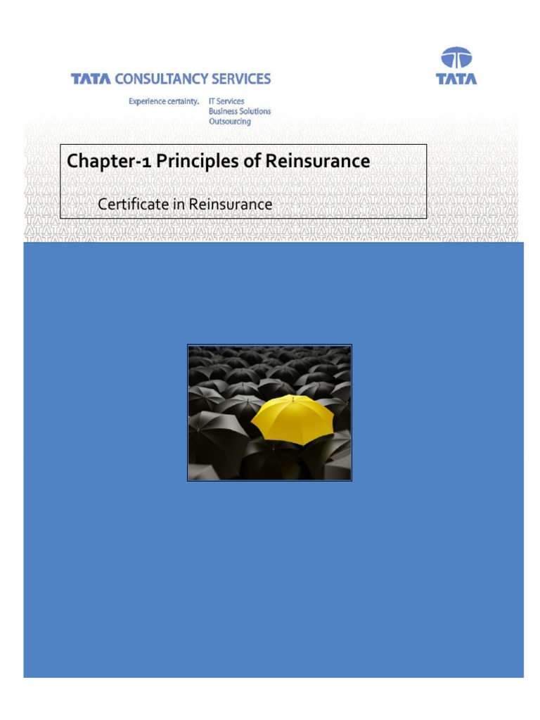 Original 1489564193 Chapter 1 Principles of Reinsurance | PDF ...