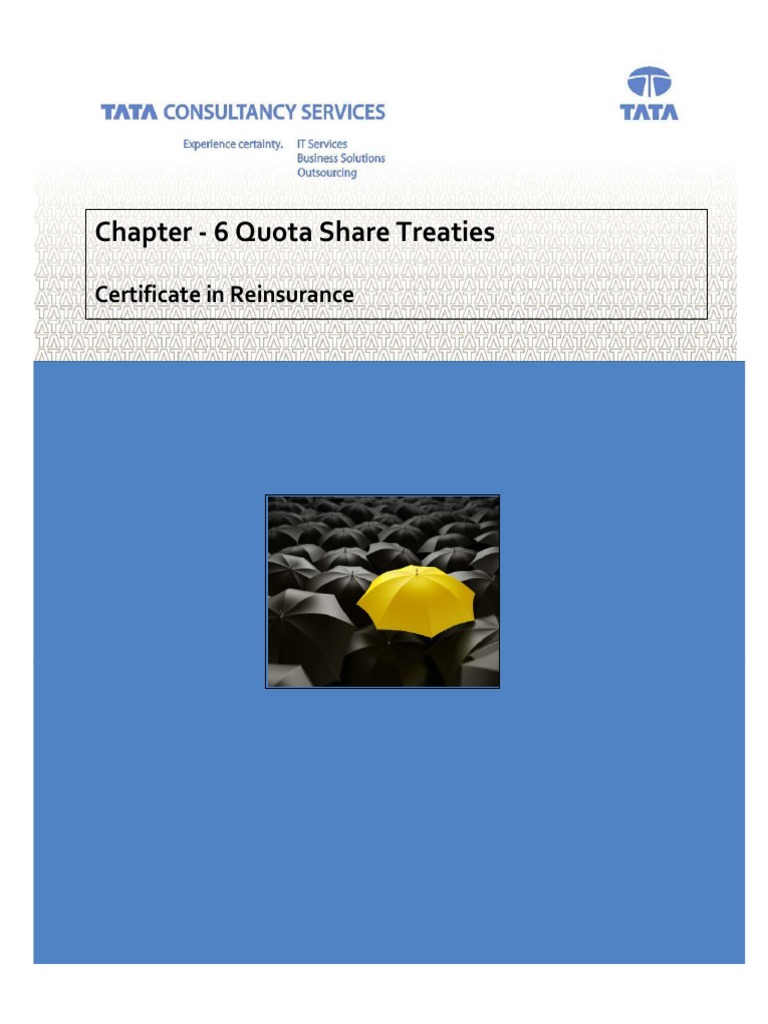 Original 1489564280 Chapter 6 Quota Share Treaties | PDF | Reinsurance ...