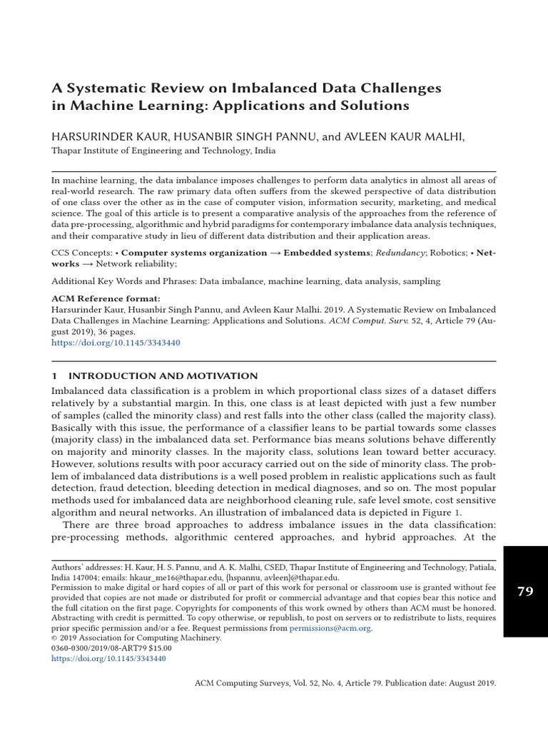 A Systematic Review On Imbalanced Data Challenges in Machine Learning: Applications and ...