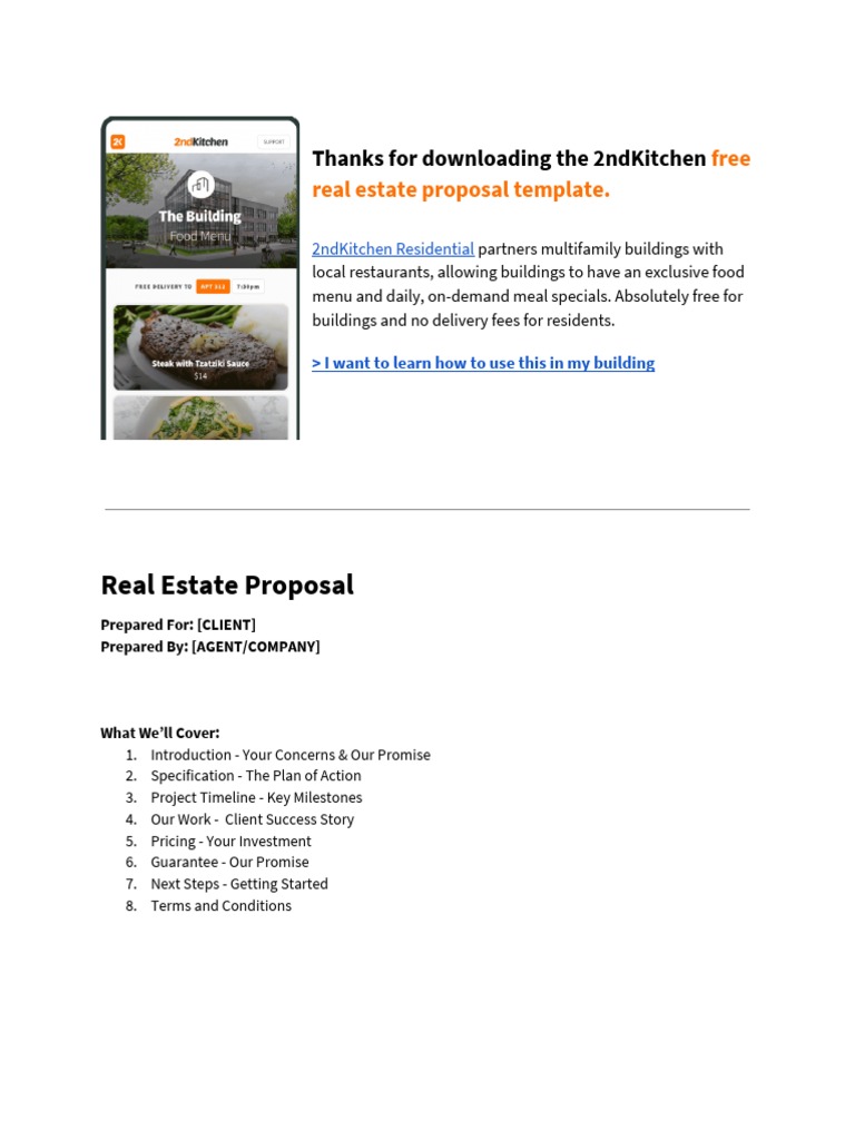 Free Real Estate Proposal Template (2020) | PDF | Financial Transaction ...