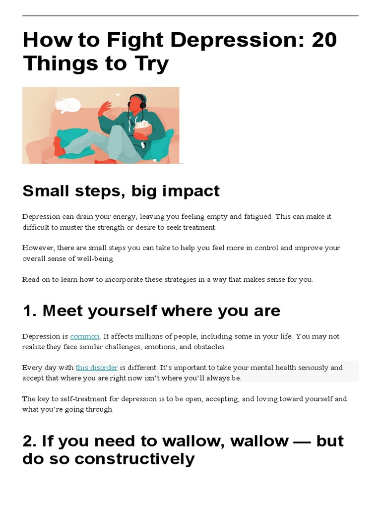 How To Fight Depression | PDF
