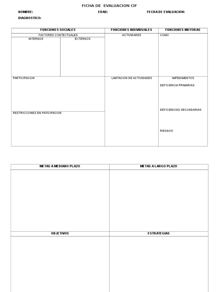 Ficha de Evaluacion Cif NDT | PDF