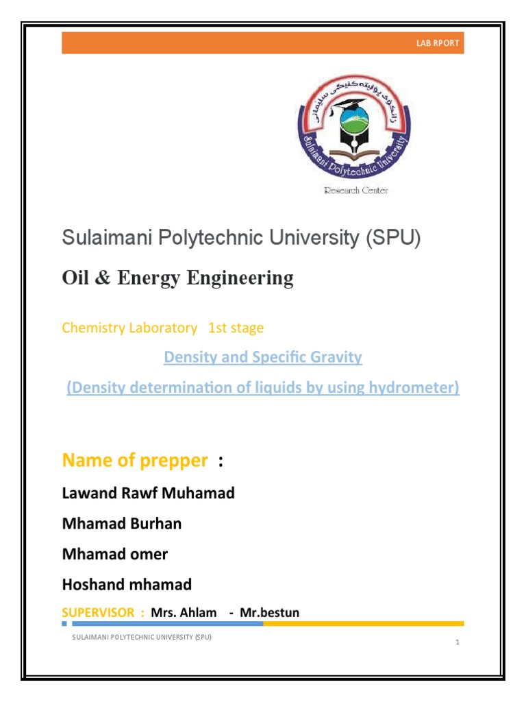 Density Lab Report | PDF | Density | Physical Sciences