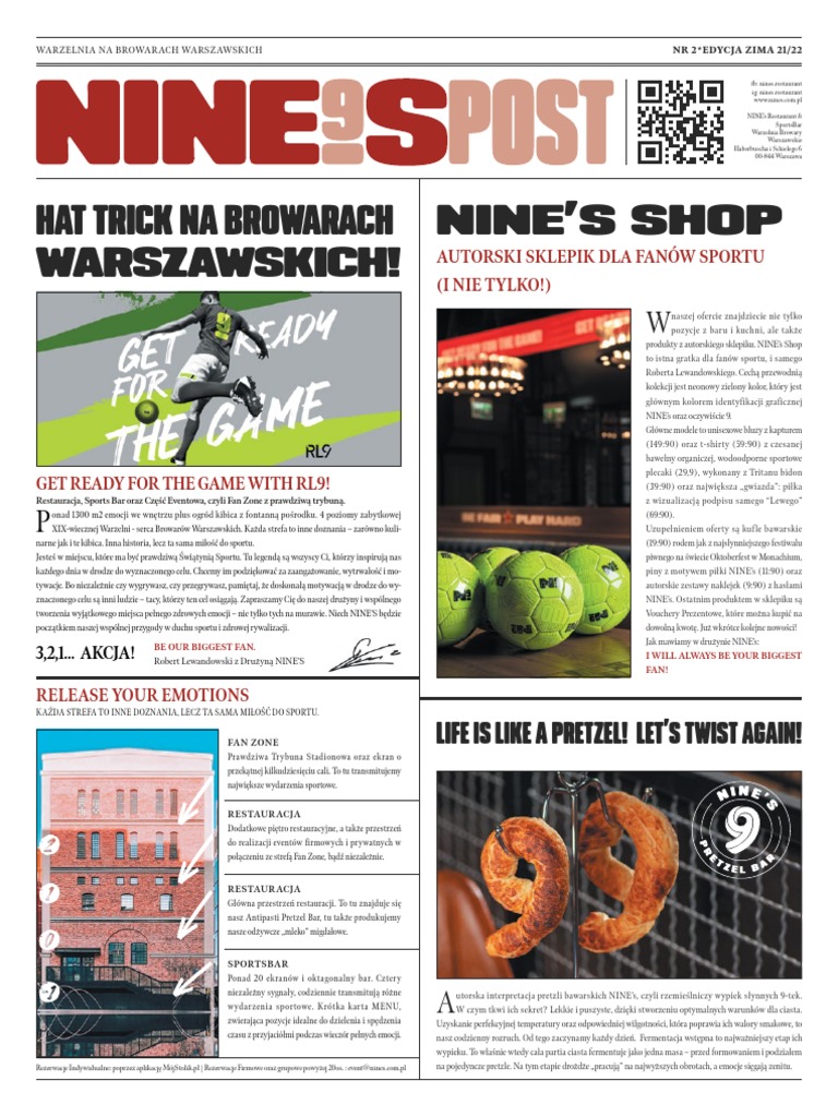 NINES RESTAURANT MENU GLOWNE PL Food | PDF