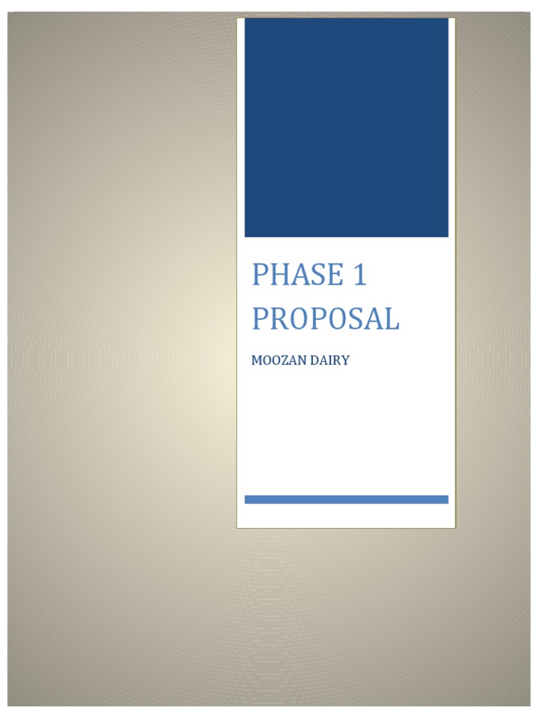 Phase 1 Proposal: Moozan Dairy | PDF | Milk | Dairy