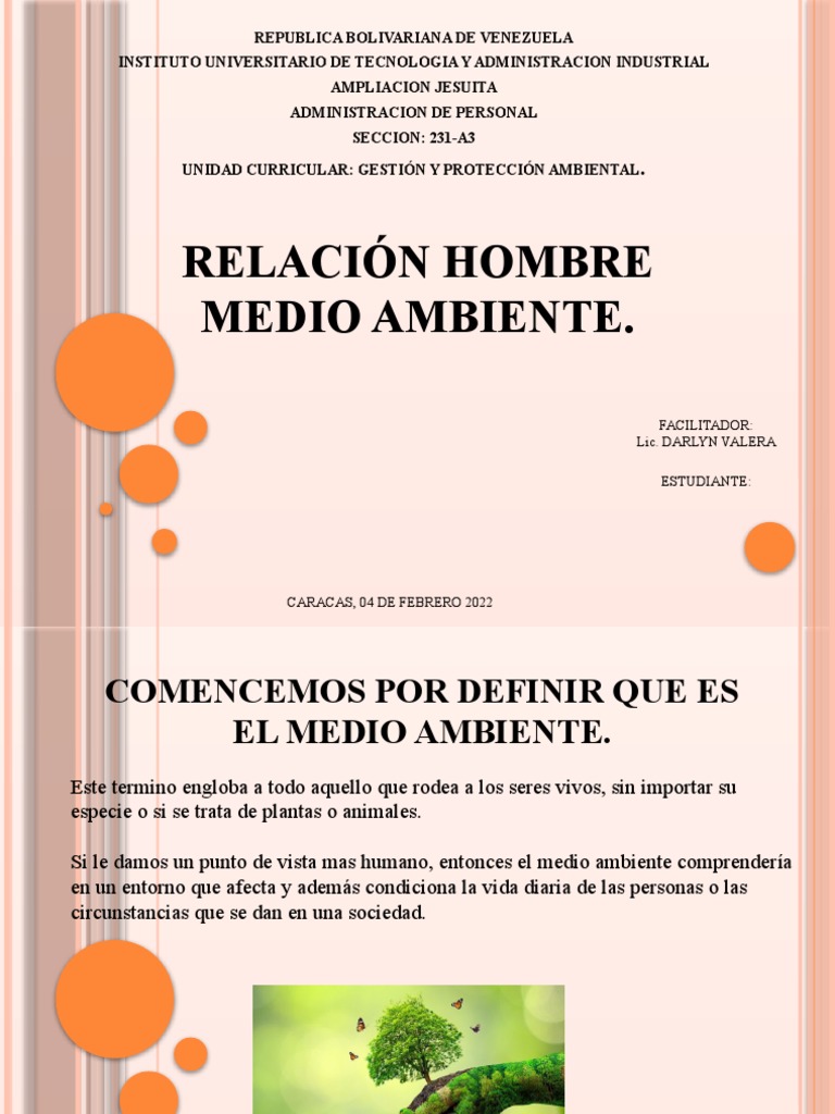 Relacion Hombre Medio Ambiente | PDF | Agricultura | Contaminación