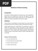 Clinical Teaching Methods | PDF | Teaching Method | Nursing