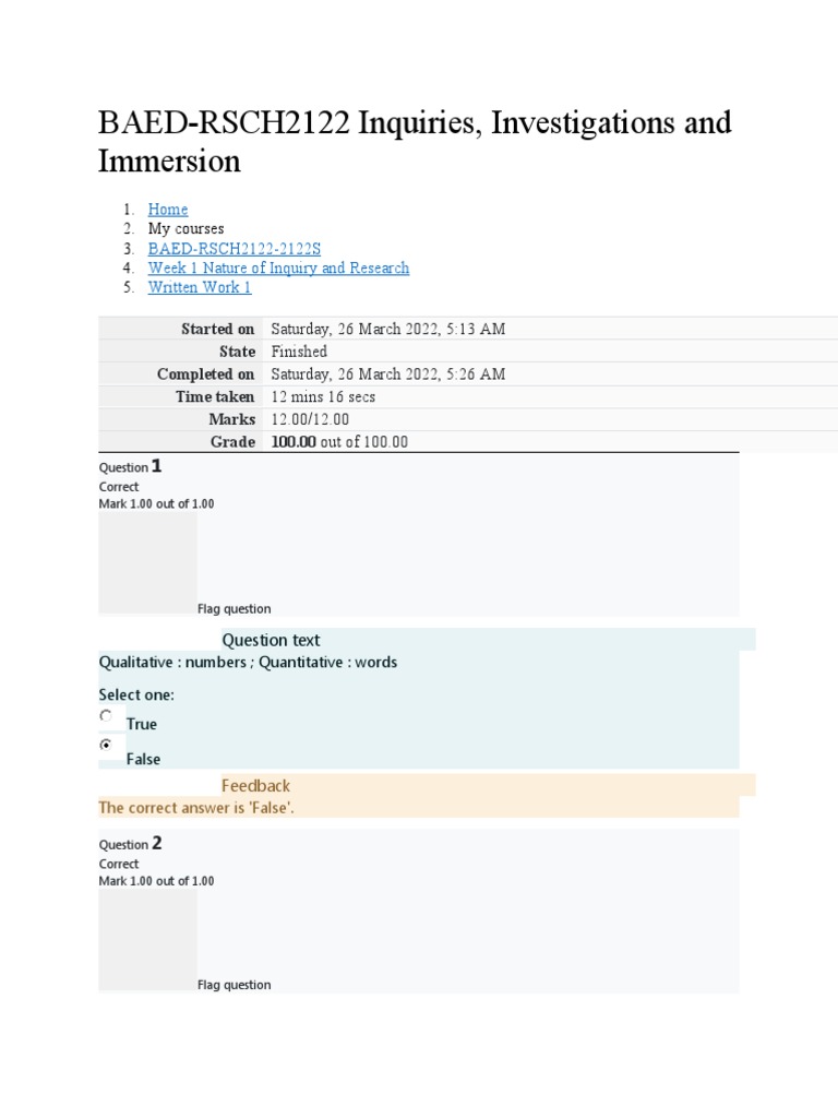 BAED Research Grade 12 2122 | PDF | Statistics | Quantitative Research