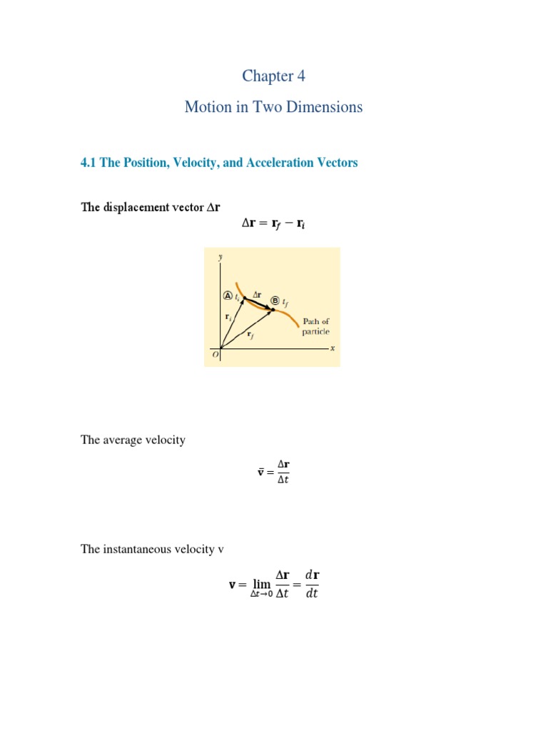 Two-Dimensional Motion Analysis | PDF | Acceleration | Classical Mechanics