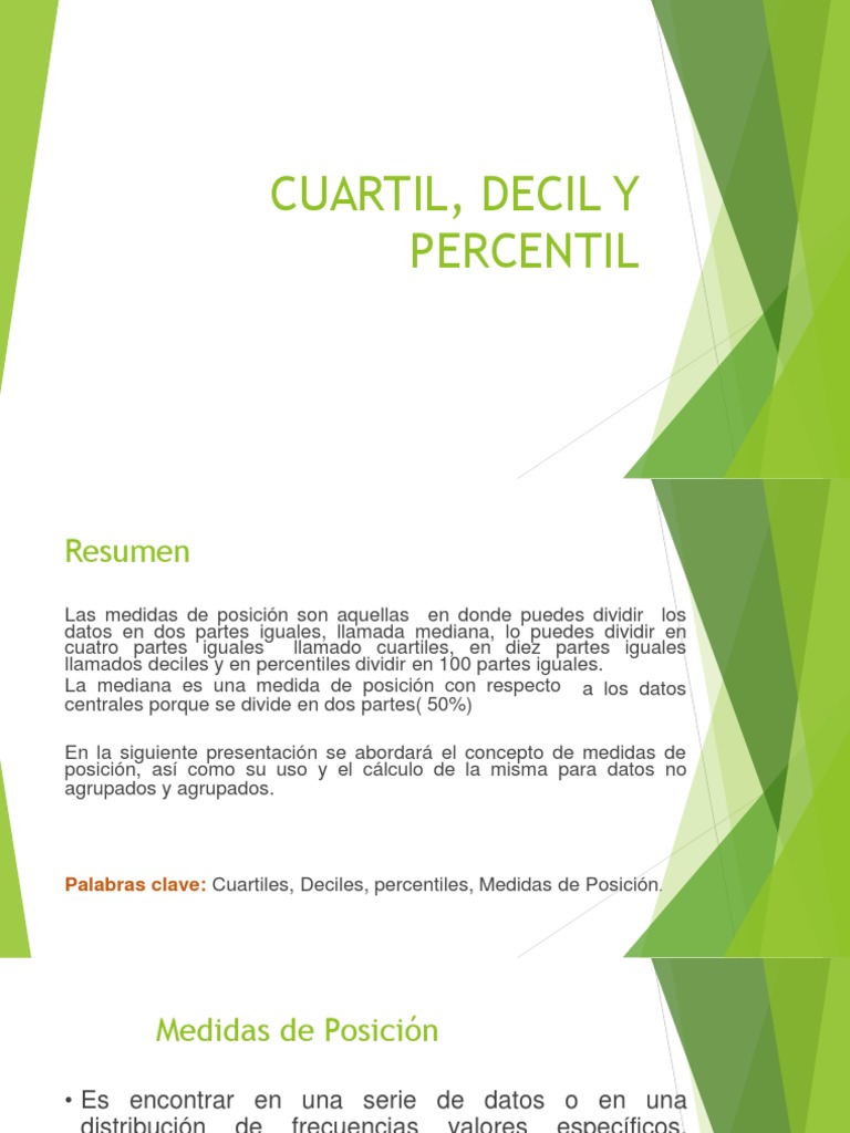 Cuartil, Decil y Percentil | PDF | Cuantil | Muestreo (Estadísticas)