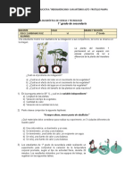 2º Prueba Diagnóstica de Ciencia y Tecnología - 2024 | PDF | Hipótesis ...