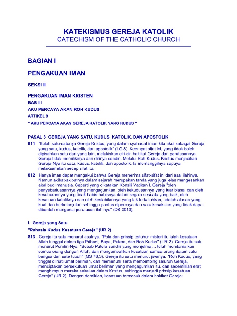 Katekismus Gereja Katolik | PDF