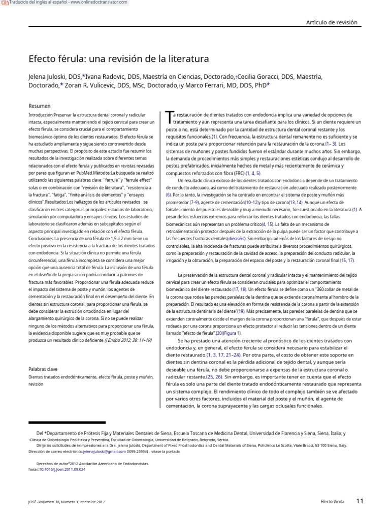 Es - FERRULE 1.en - Es | PDF | Fractura | Odontología