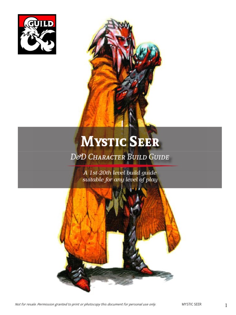 Mystic Seer: D&D Character Build Guide | PDF | Wizards Of The Coast ...